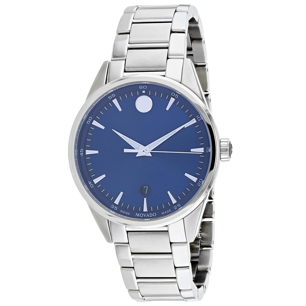 Movado Men's Stratus Blue Dial Watch - 607244 — Accuratime