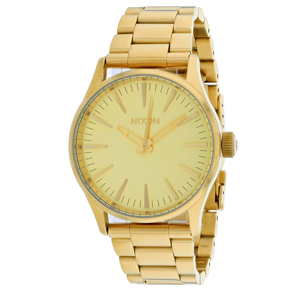 Nixon Men's Sentry 38 SS Gold Watch - A450-502 — Accuratime