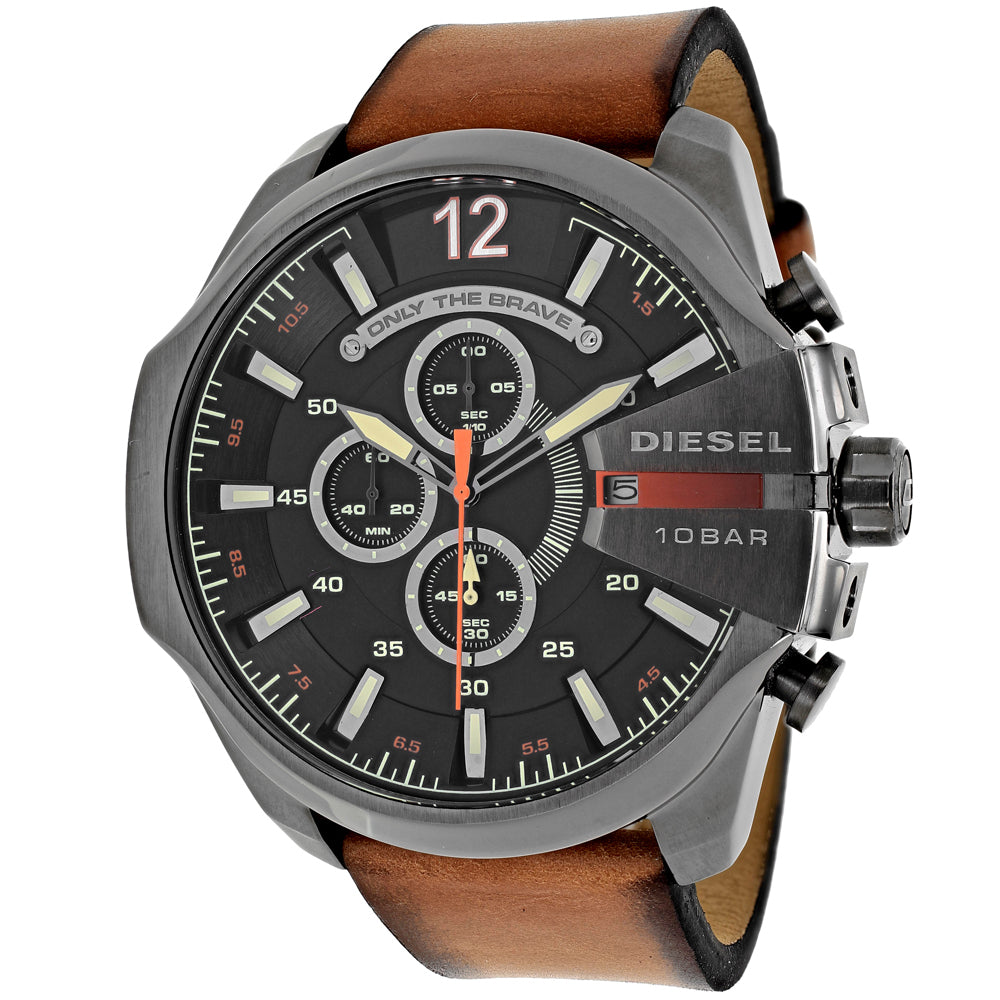 Diesel Men's Mega Chief Black Dial Watch — Accuratime