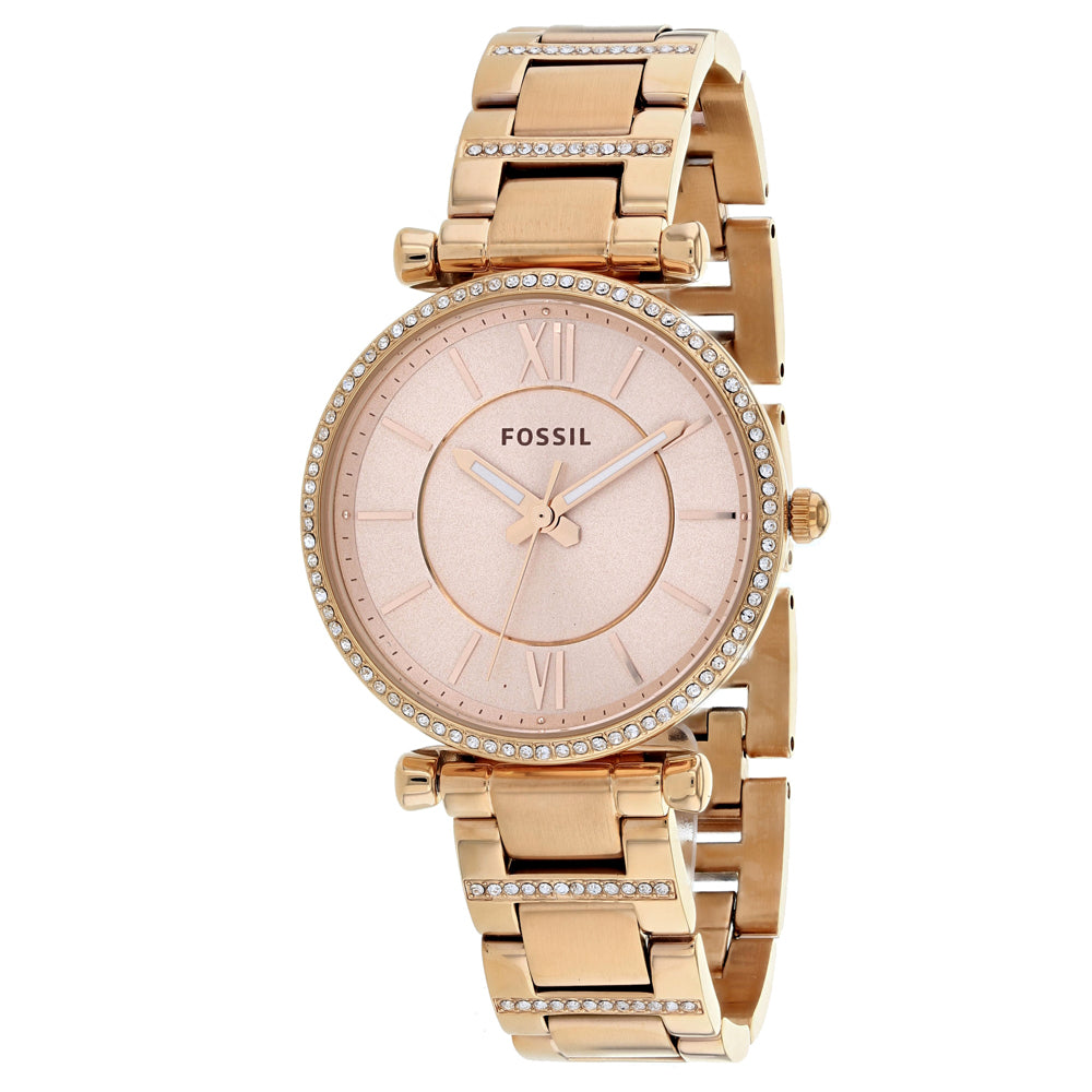 Fossil Women's Carlie Rose gold Dial Watch - ES4301 — Accuratime