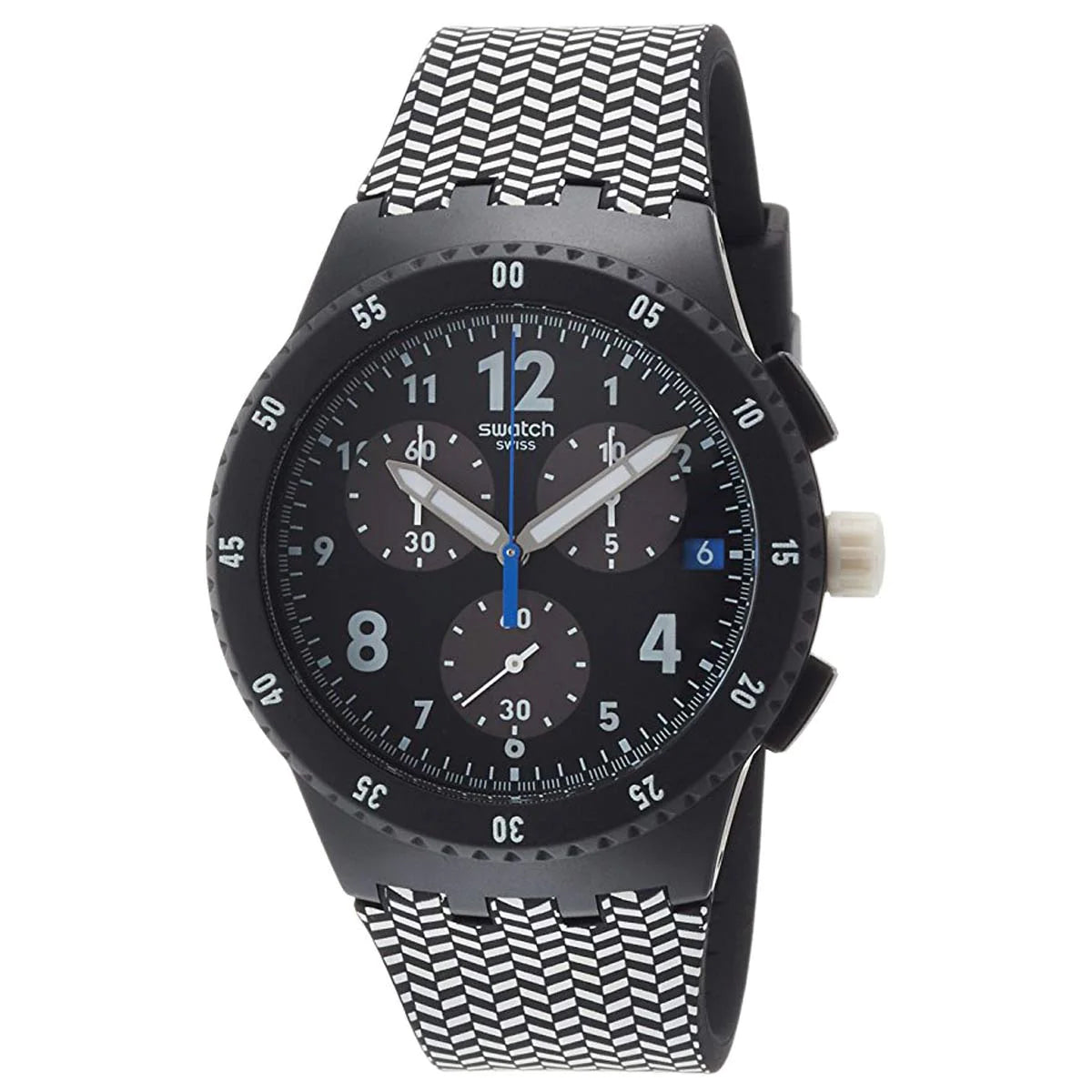 Swatch Men's Girotempo Black Dial Watch - SUSB407 — Accuratime