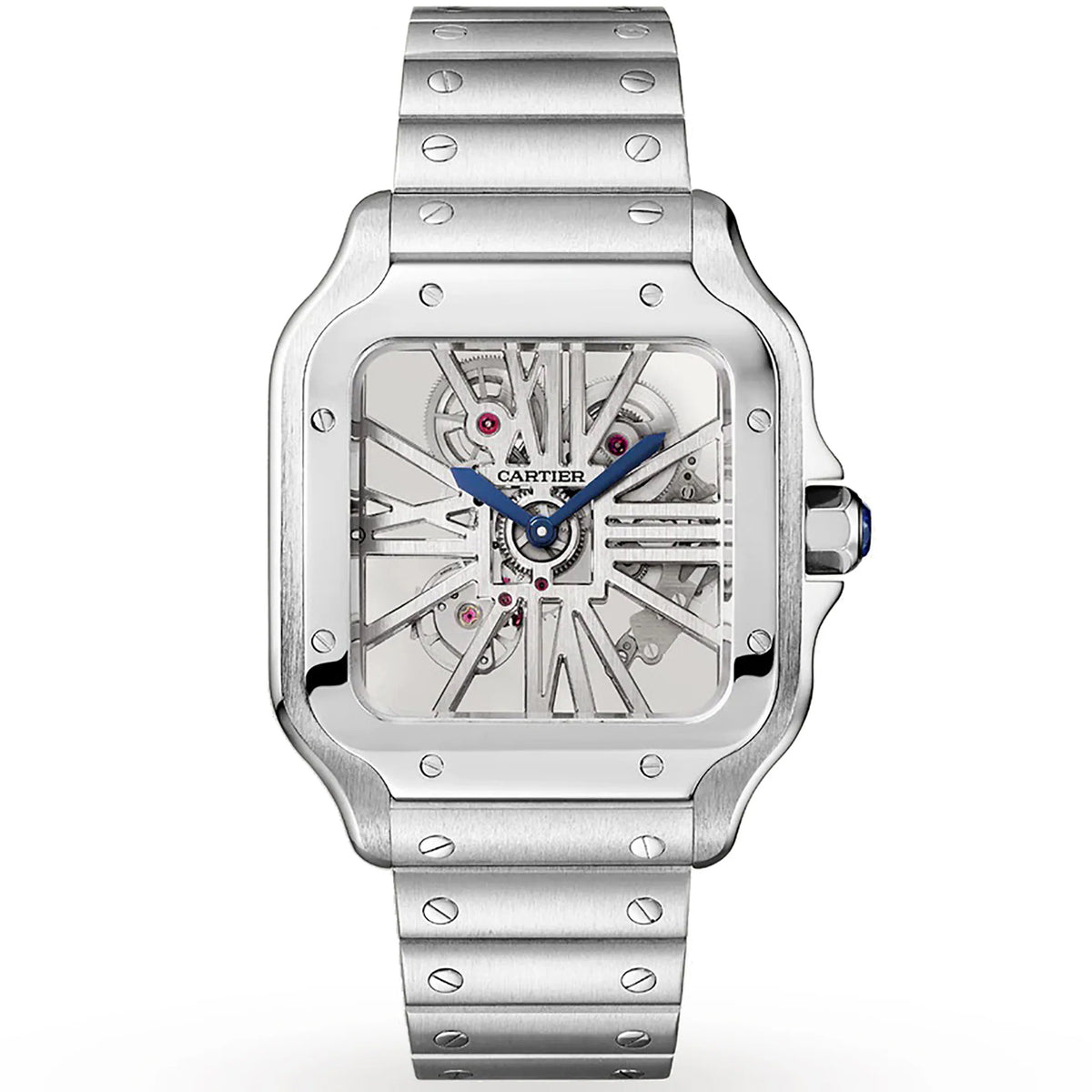 Cartier Men's Santos de Cartier Transparent Dial Watch - WHSA0015 ...